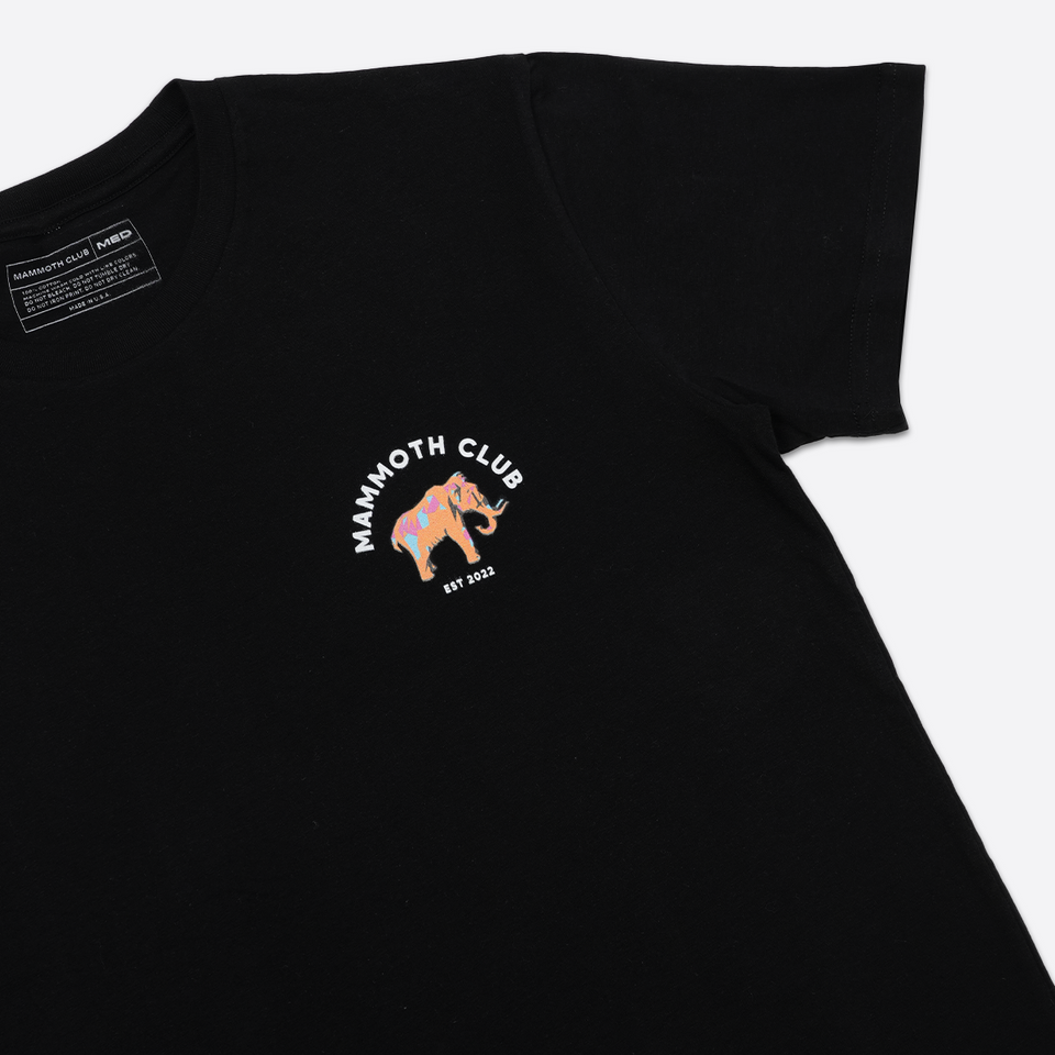 Tangerine Mammoth Logo Tee - Black – Mammoth Club